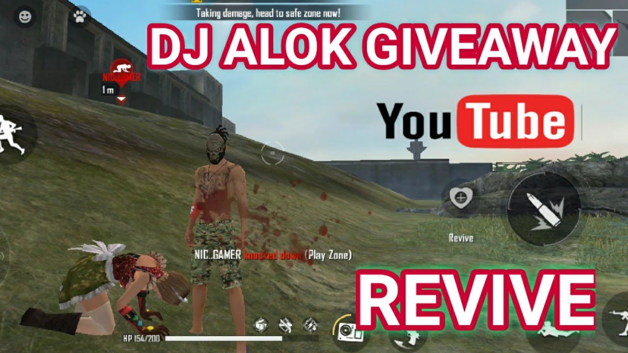 Garena Free Fire Revive Someone | DJ Alok Character Giveaway | YouTuber ...