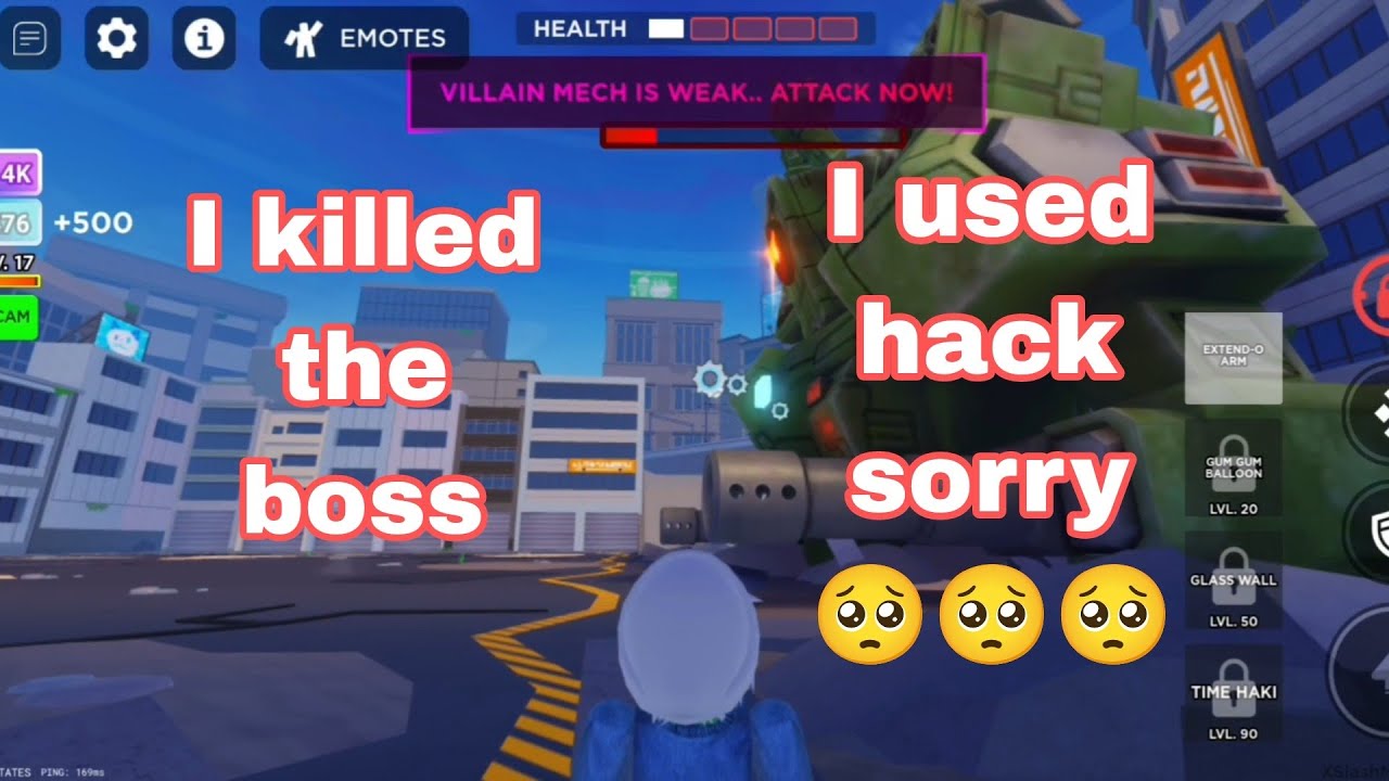 I killed the boss - deathball boss VILLAIN MECH but I used hack 🥺🥺🥺 ...