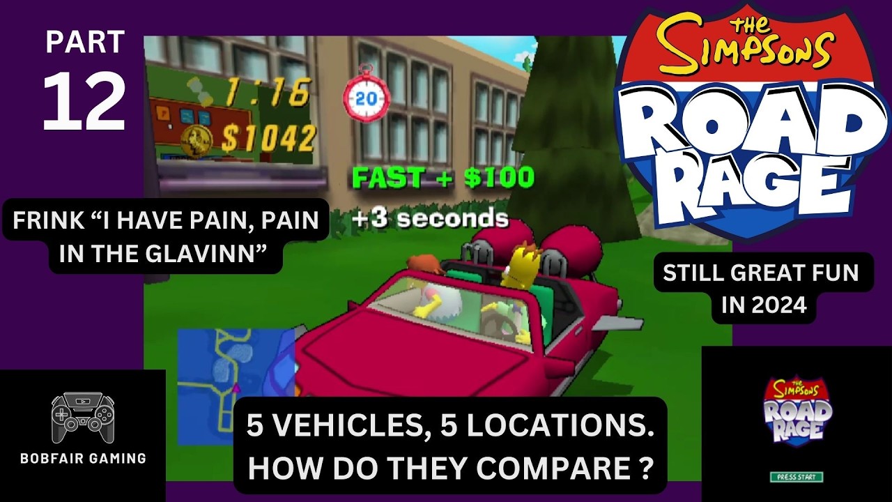 Simpsons Road Rage // Part 12 - Test Driving Various Vehicles and ...