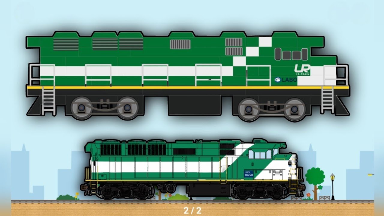 Locomotive RBPX EMD F59PH - Labo Brick Train - YouTube