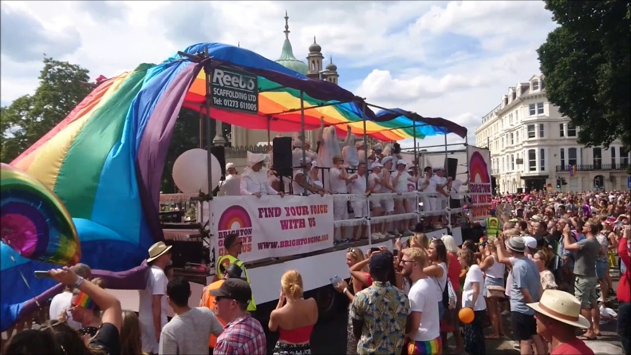 A snapshot of Brighton Pride Parade 2018. - YouTube