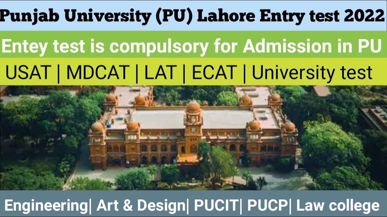 Punjab University (PU) lahore Entry test 2022| Punjab University ...
