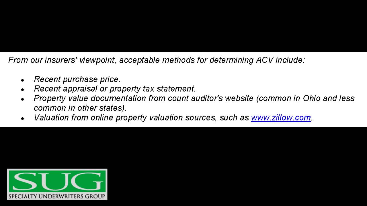 How to determine an ACV Property Value - YouTube