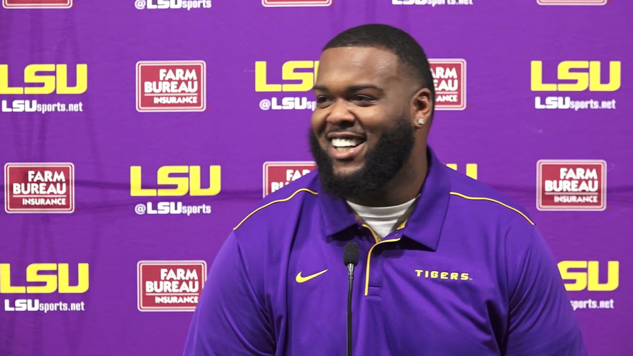 LSU DL Neil Farrell talks Alabama game on Saturday - YouTube
