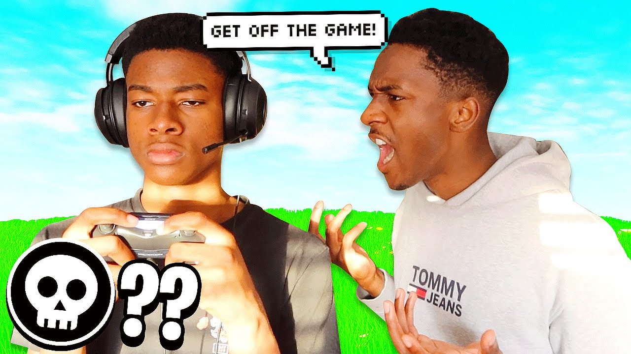 Annoying My ANGRY Little Brother while Playing Fortnite *THIS HAPPENED ...