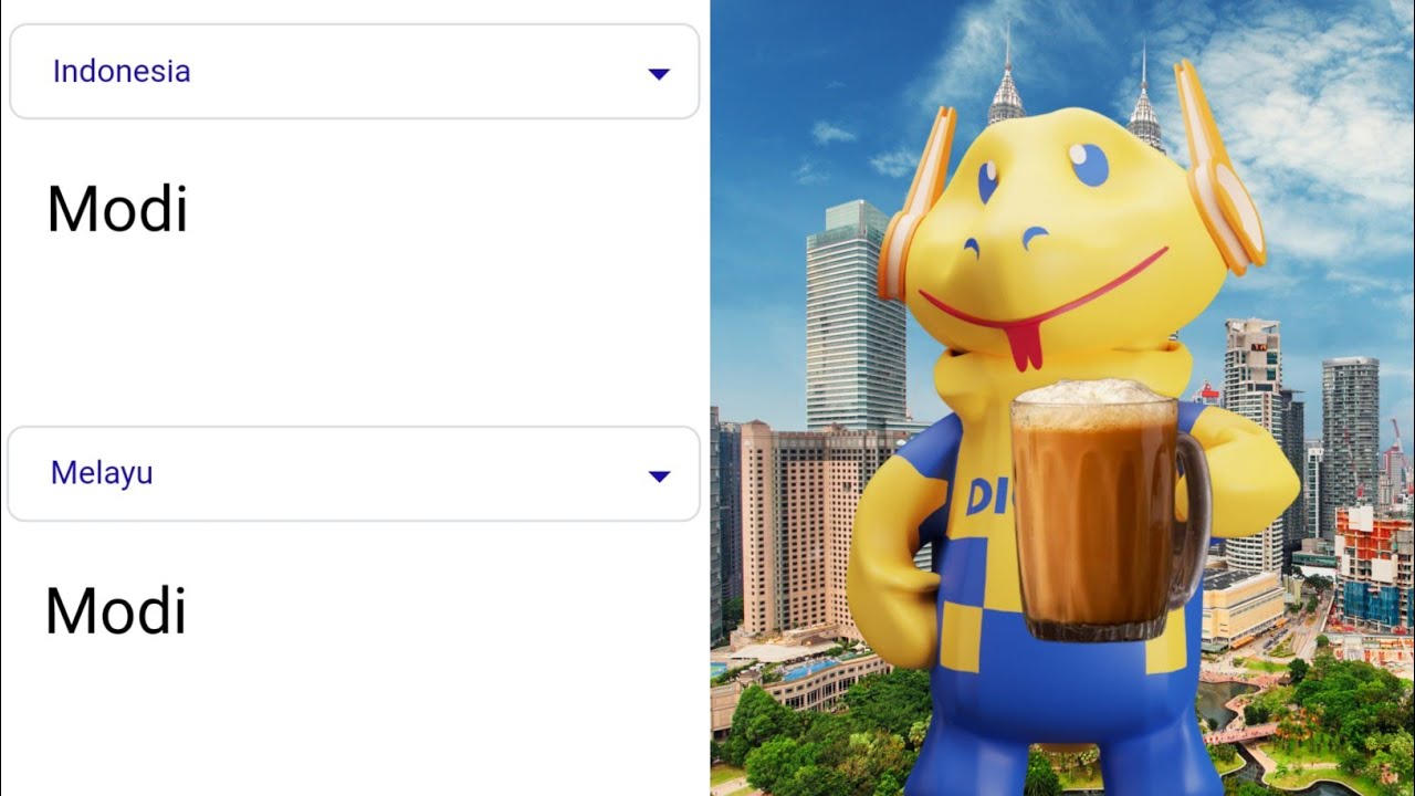 Modi (maskot TV digital Indonesia) dalam berbagai bahasa - YouTube