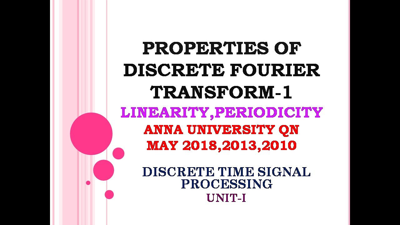 Properties of Discrete Fourier transform | Periodicity property of DFT ...