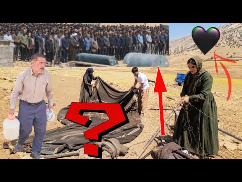 😱The sudden migration of Zagros nomads; the secret of gathering of tents bitter village ceremonies😭🏡