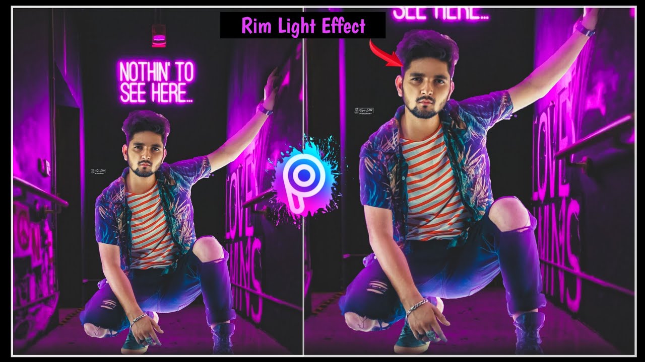 Rim Light glowing Effect Photo Editing in PicsArt || Lighroom Colour Retouching Editing||Tiger ...