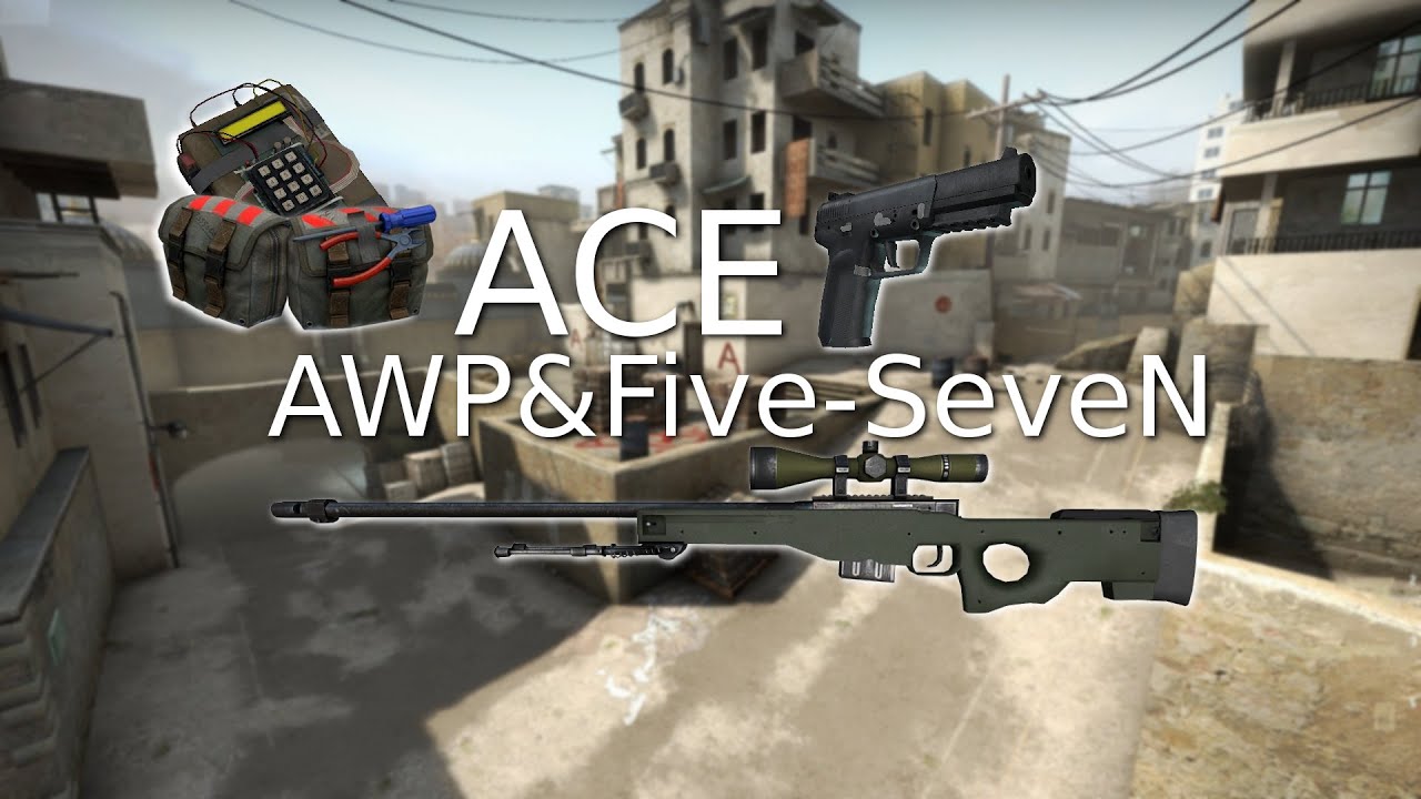 CS:GO - AWP&Five-SeveN ACE 1vs5 + defuse bomb by KwiatriX - YouTube
