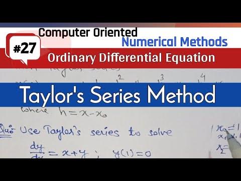 Taylor's series method | Ordinary differential equation | Numerical methods - YouTube