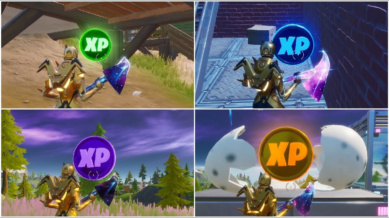 All Week 3 XP Coins Locations / Green, Blue, Purple & Gold Coins ...