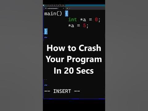 How to Crash Your C Program in 20 Seconds on Linux - YouTube