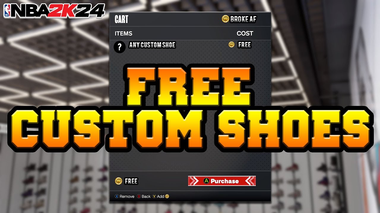 NBA 2K24 - How to get FREE CUSTOM SHOES! 100% WORKING! - YouTube