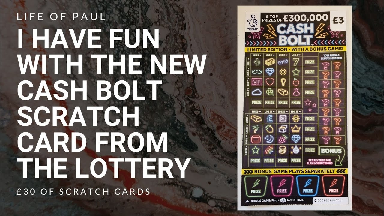 New release Lotto scratch Card. £30 of the new Cash Bolt £3 scratch ...