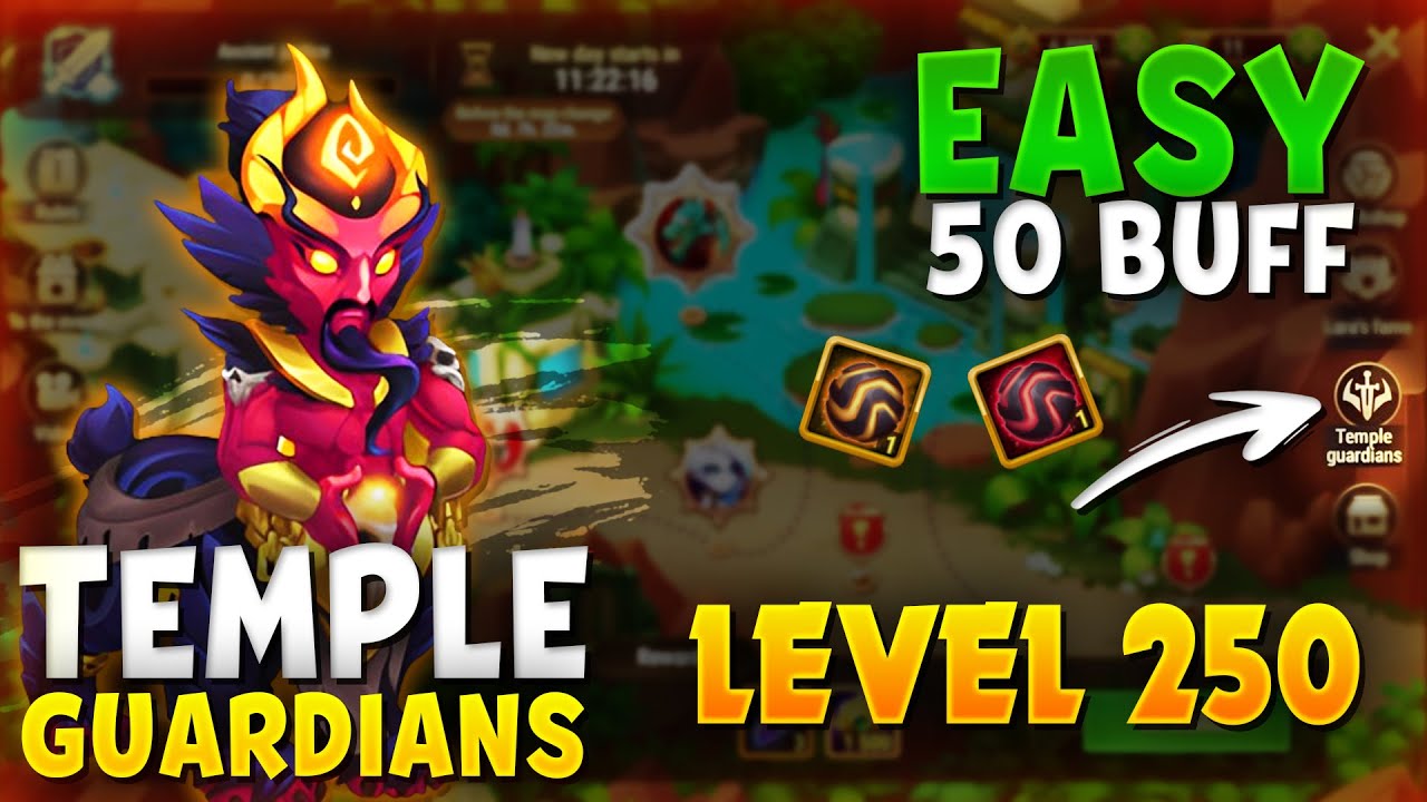 Defeating Temple Guardians Level 250 with Just 50 Buffs! - Hero Wars ...