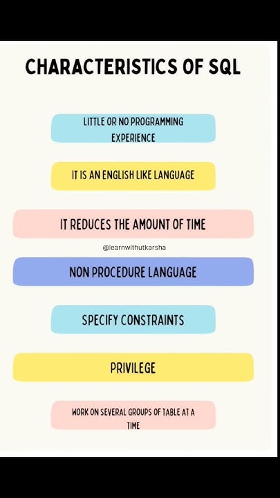 Characteristics Of SQL - YouTube
