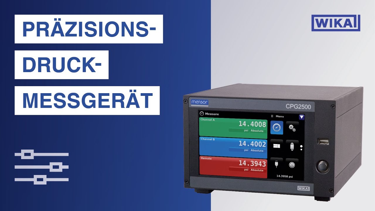 Präzisions-Druckmessgerät CPG2500 - YouTube
