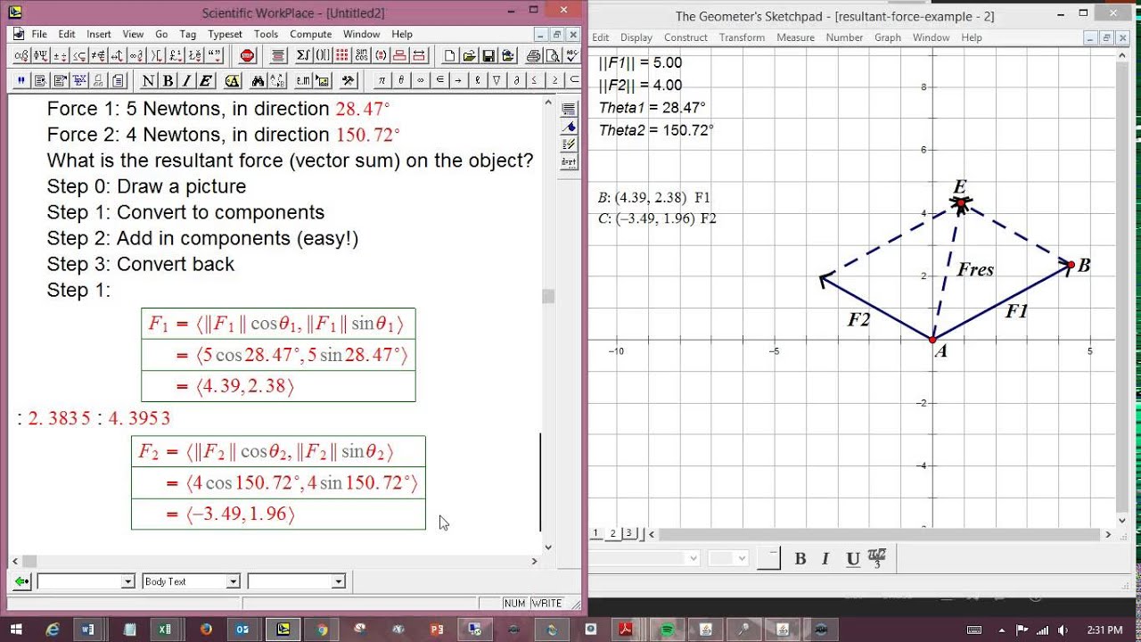 Resultant Force Example - YouTube