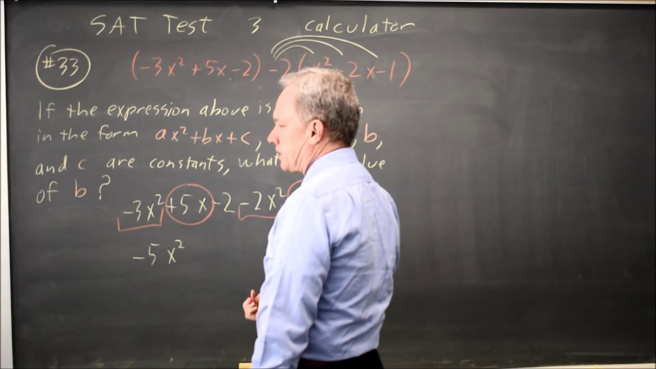 SAT Test 3: Rewriting polynomials - question #4-33 - YouTube
