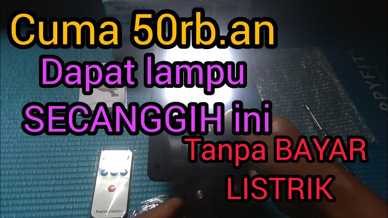 UNBOXING & REVIEW LAMPU SOLAR CELL sensor BK-818-4 - YouTube