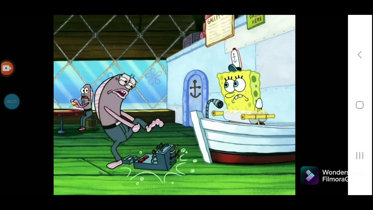 SPONGEBOB STUCK WRINGER WITH CARTOON SFX - YouTube