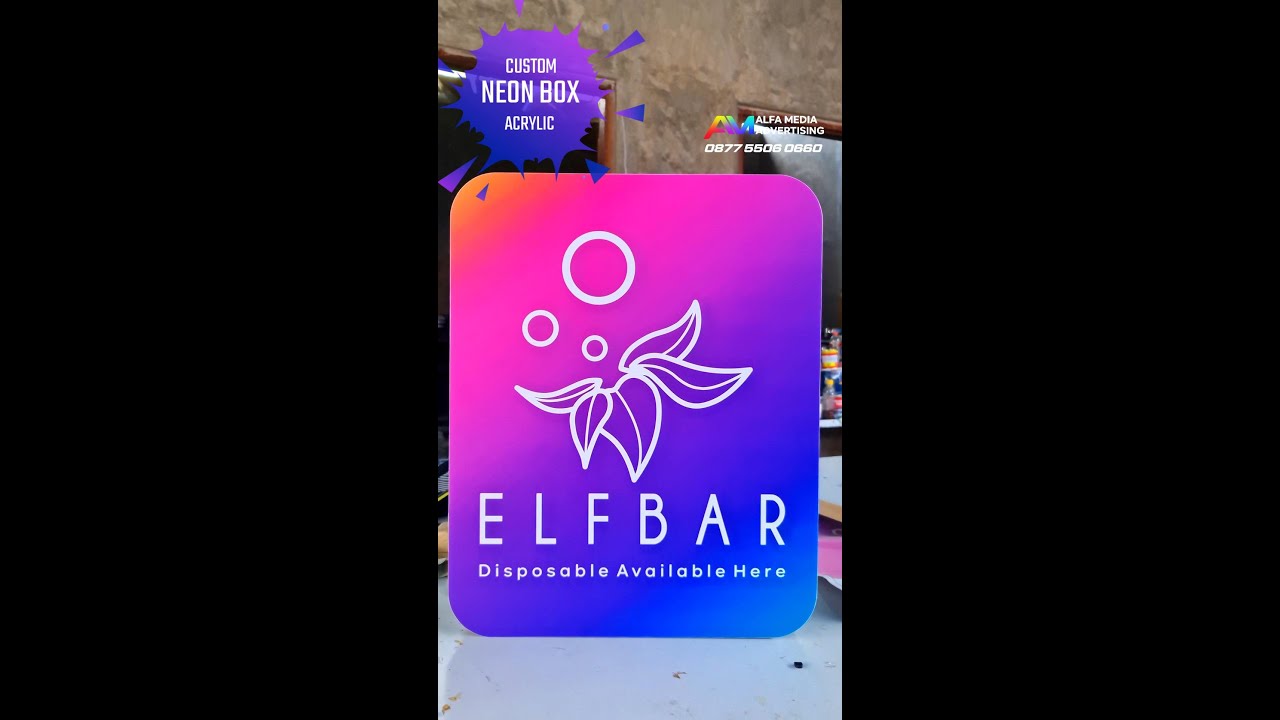 NEON BOX ACRYLIC LED | ELFBAR - YouTube