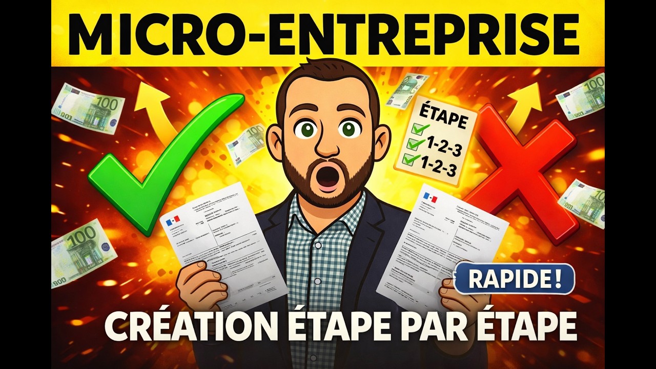 Partie 1 : Etape par Etape pour créer sa Micro-entreprise - YouTube