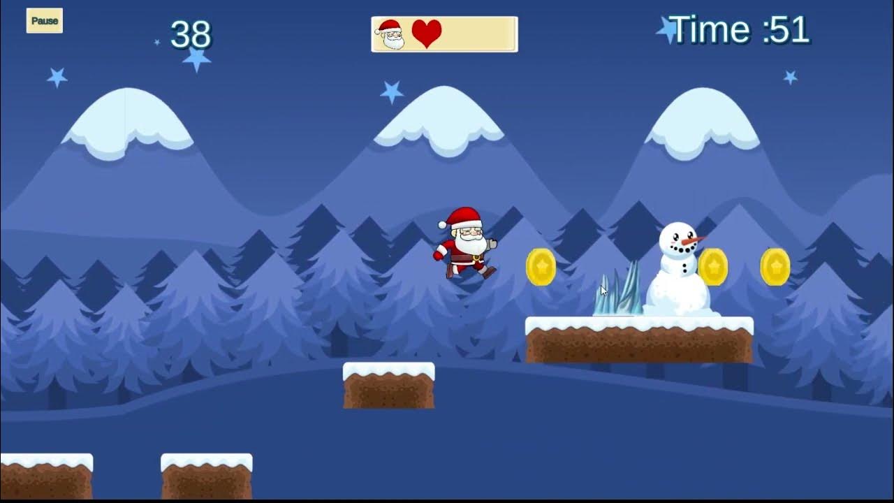 Christmus santa 2d - Runner 2d platformer game - YouTube