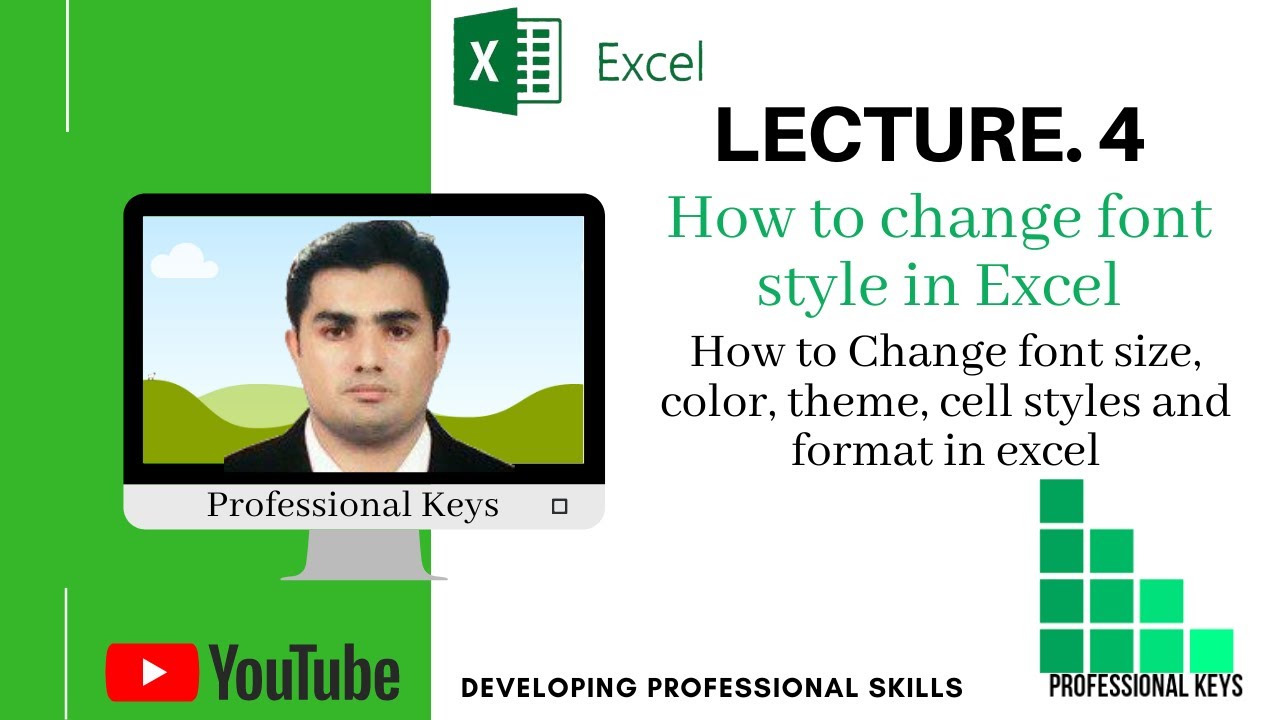 Lecture 4 How To Change Font Style In Excel Professional Keys YouTube Lecture 4 How To Change Font Style In Excel Professional Keys YouTube