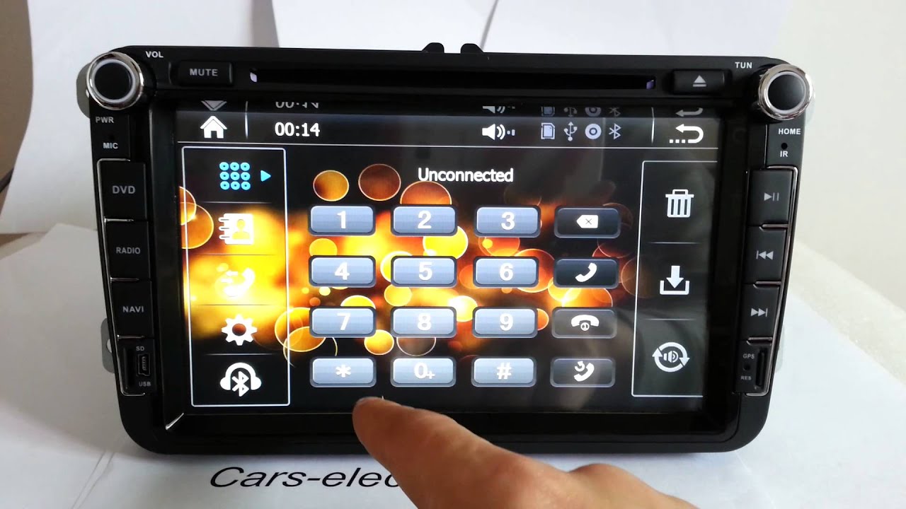 VW Golf 5 dvd navigation 2 Din VW Jetta car dvd gps - YouTube