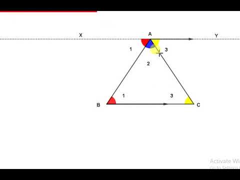 Sum of interior angles of triangle is 180 degree: Theoretical proof ...