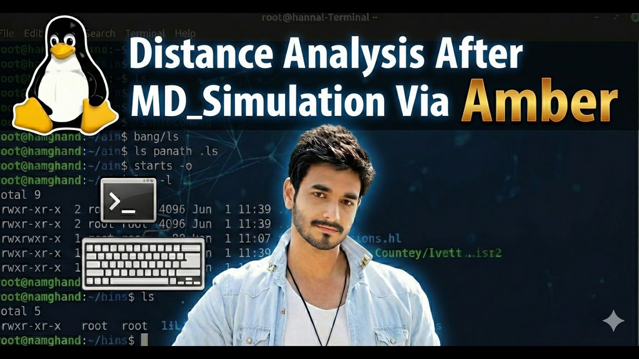 Distance Analysis After MD_Simulation Via Amber - YouTube