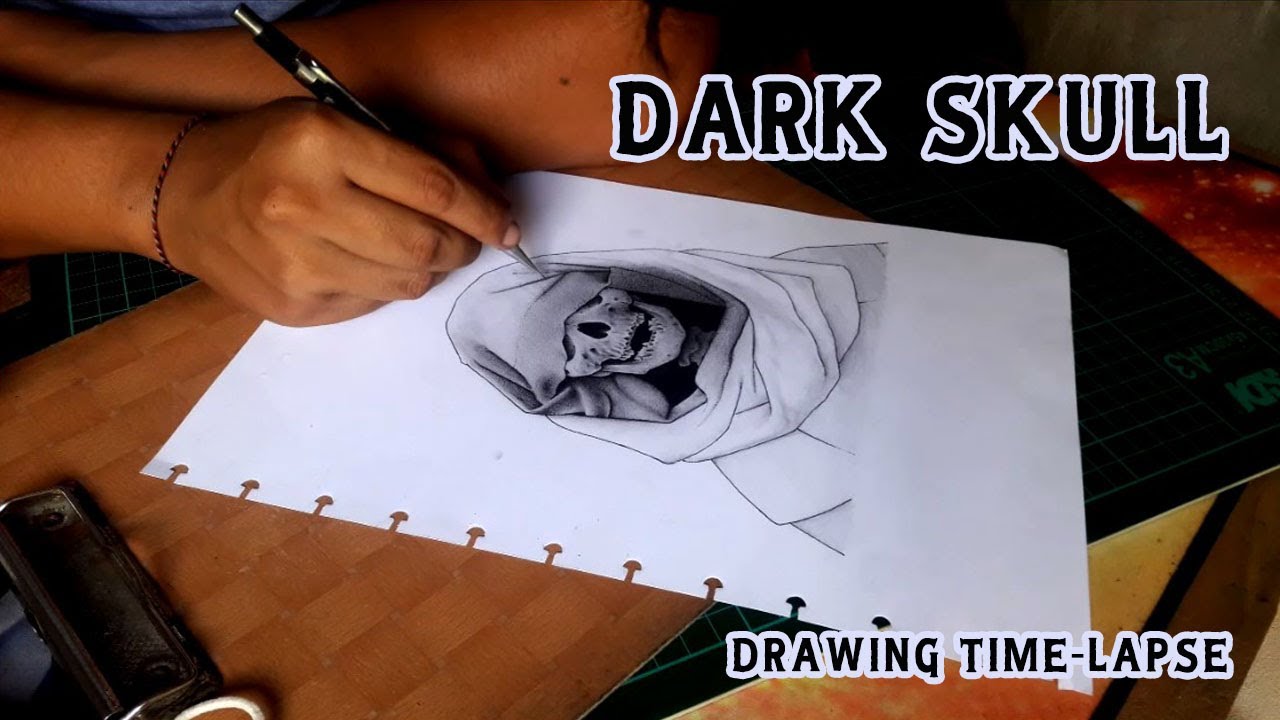 Dark Skull - Drawing Time lapse - YouTube