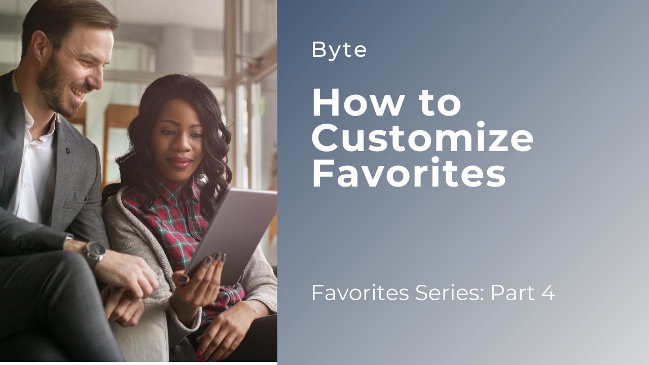 How to Customize Favorites - YouTube