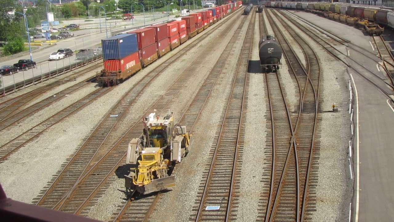 Railroad track cleaner - YouTube