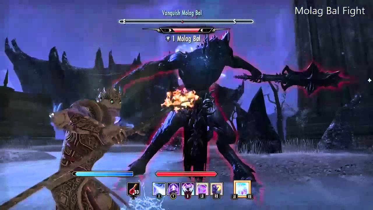 The Elder Scrolls Online: Tamriel Unlimited Molag Bal Fight - YouTube