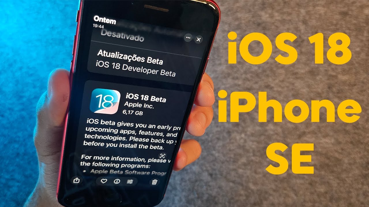 INSTALEI o iOS 18 no iPhone SE 2020 | QUAIS as NOVIDADES? - YouTube