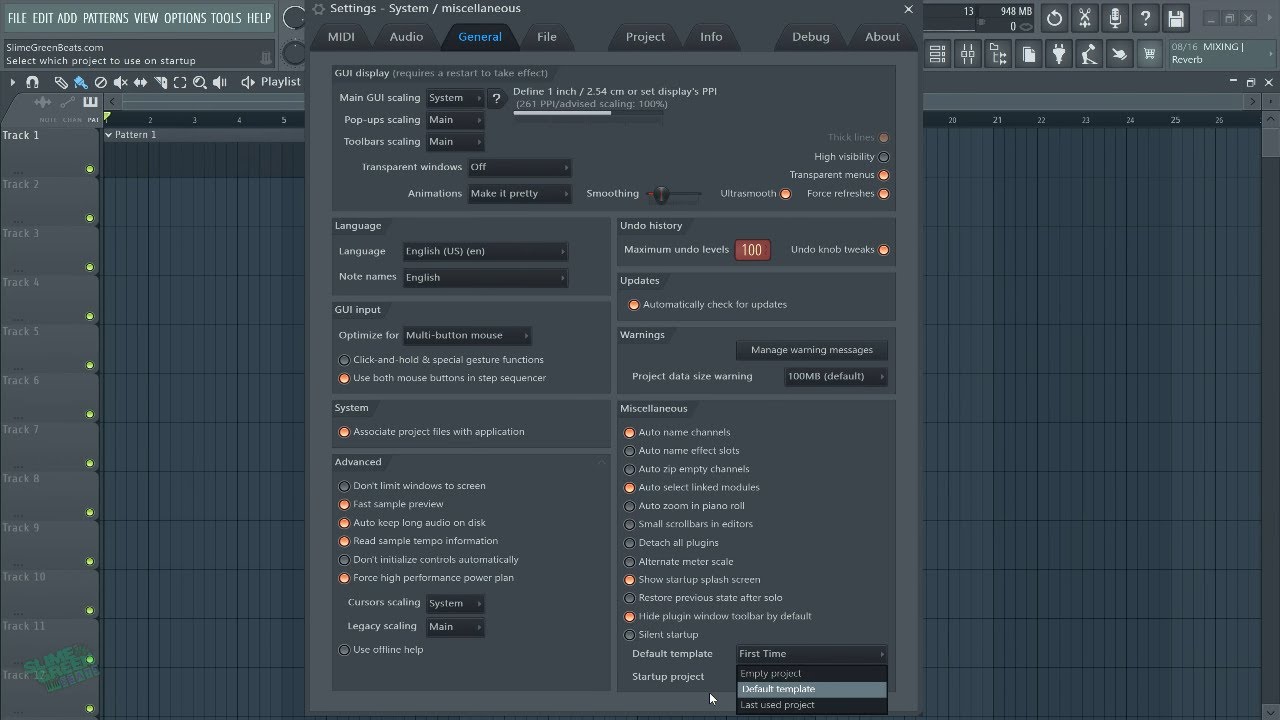 How to Choose a Default Template | Workflow Hacks | FL Studio 20 - YouTube