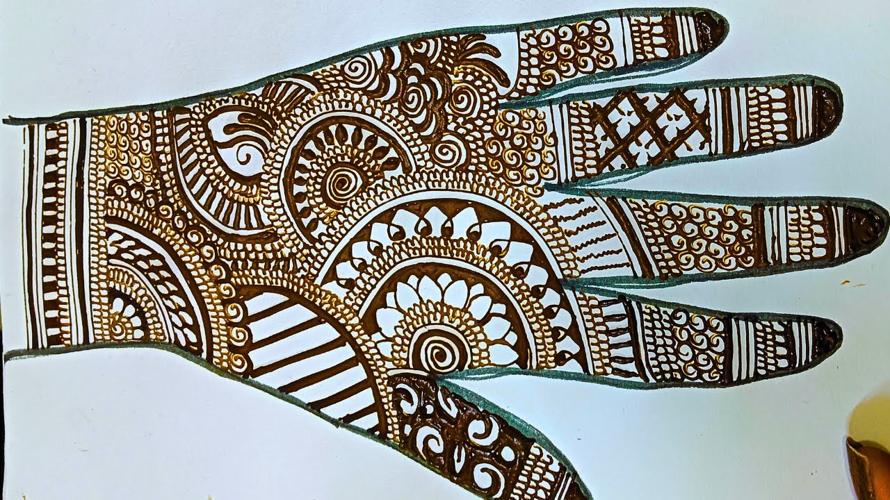 Heavy mehndi design for bridal hand look like a 3d || Mehndi design ...