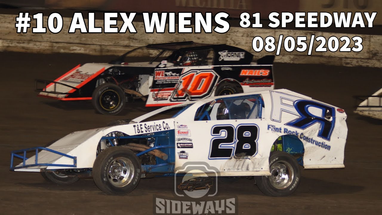 81 Speedway USRA B-Mod 08/05/2023 #10 Alex Wiens - YouTube