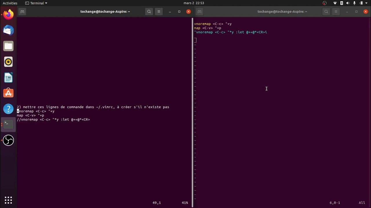 vim copier coller (ctrl-c/ctrl-v) - VIM - YouTube