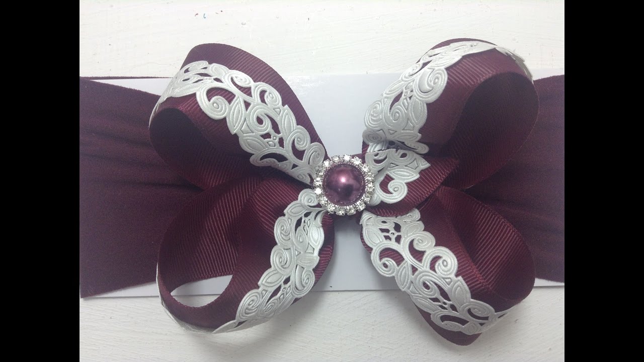 Tiara color tinto con listón picado perla VIDEO No. 379 - YouTube