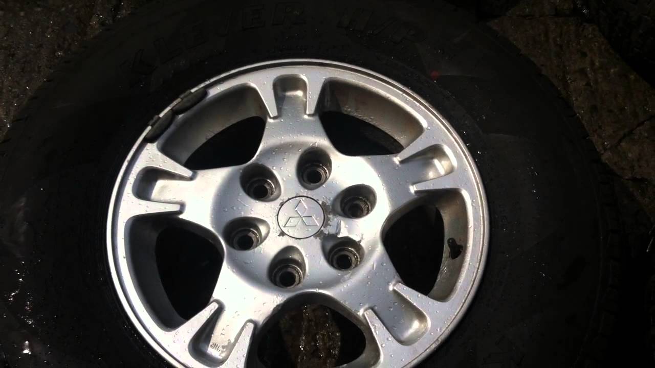MITSUBISHI SHOGUN ALLOYS - 6 STUD ALLOYS WITH TYRES - YouTube