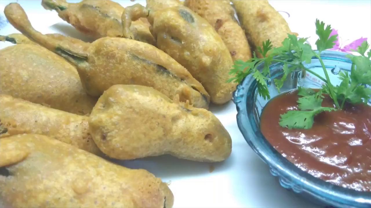 How to make mirch pakora recipe | mirchi ke bhajiya recipe | Mumbai ...