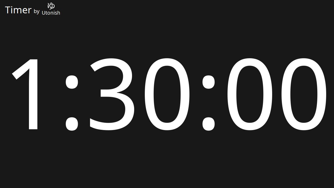 1 Hour 30 Minute Countdown Timer - YouTube