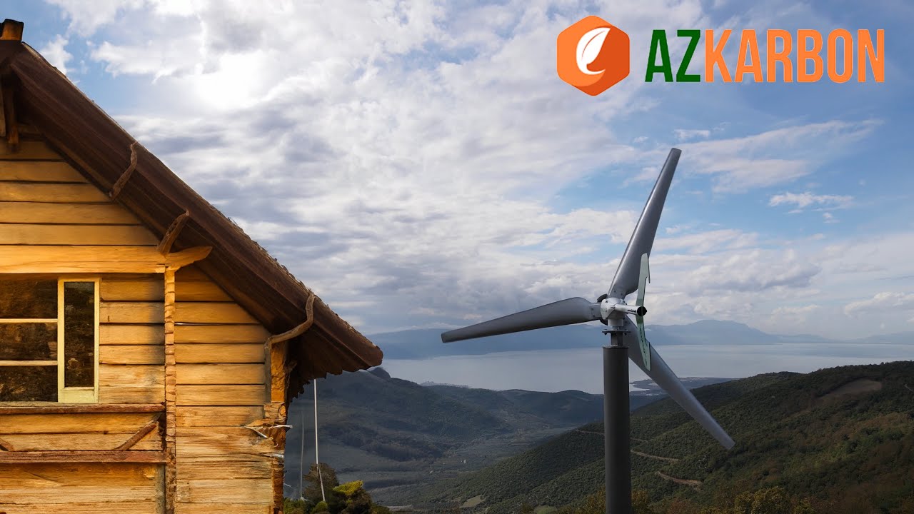 Wind Turbine And Solar Panel Log Cabin Eco Outdoor Classroom At