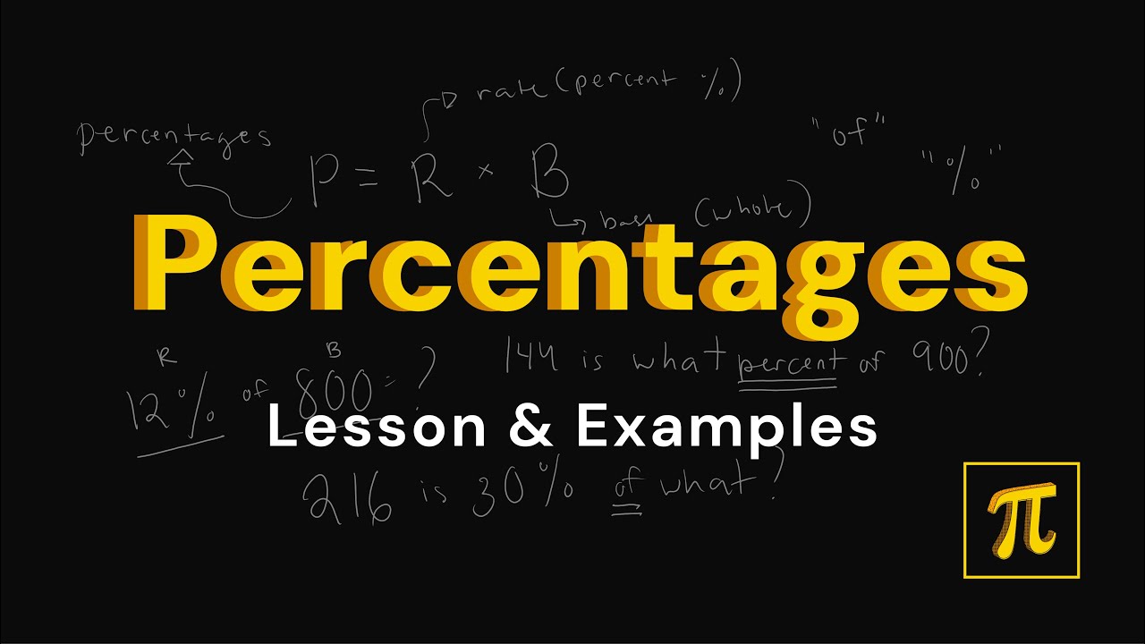 How to Solve PERCENTAGES Problems - P = R × B, Percentage, Rate, Base ...