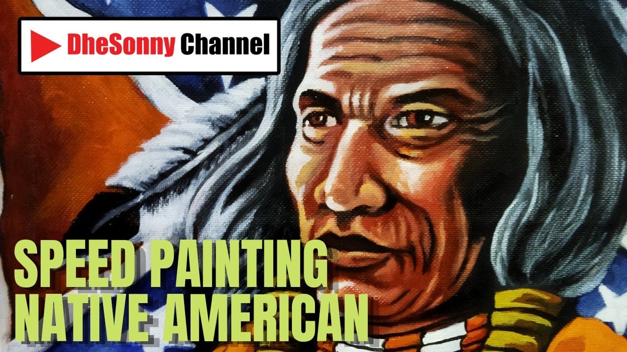 SPEED PAINTING|| NATIVE AMERICAN#paintingforbeginners # ...