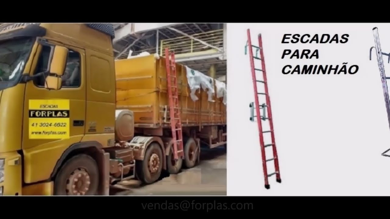 Escada para subir na carroceria do caminhão FORPLAS - YouTube